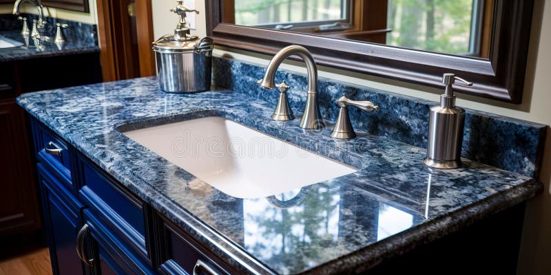 Top View of a Stone Ceramic Countertop with a Textured Surface in a ...