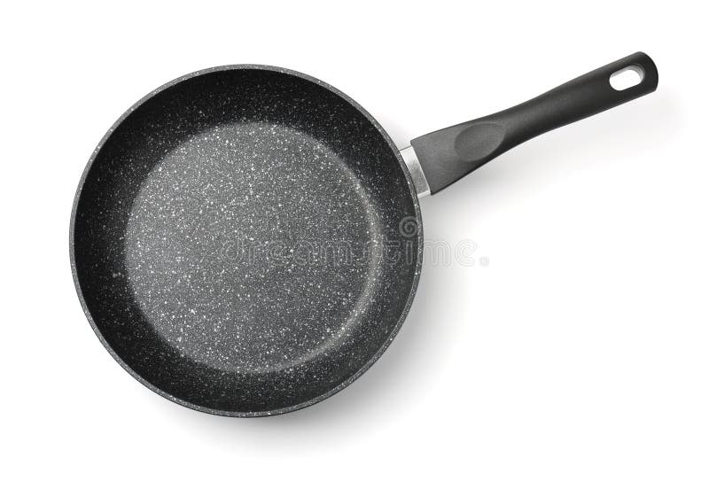 Top View of Stone Non-stick Frying Pan Stock Image - Image of closeup ...
