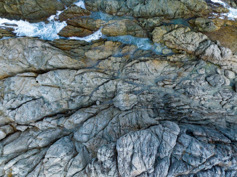 Top View Stones at Seashore Texture Natural Background Stock Photo ...