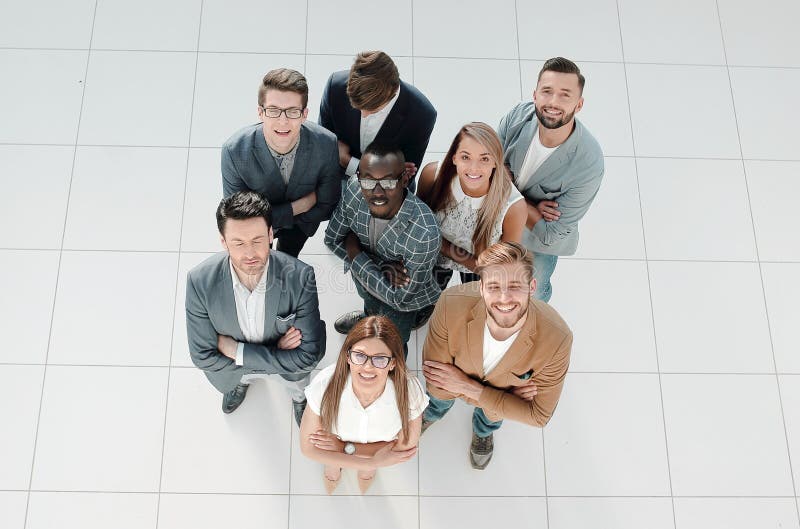 Top View.successful Multinational Business Team Stock Photo - Image of ...