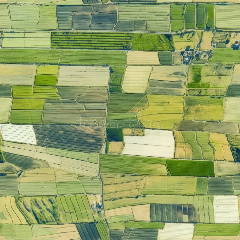 Top View of Summer Farmers Fields Stock Illustration - Illustration of ...