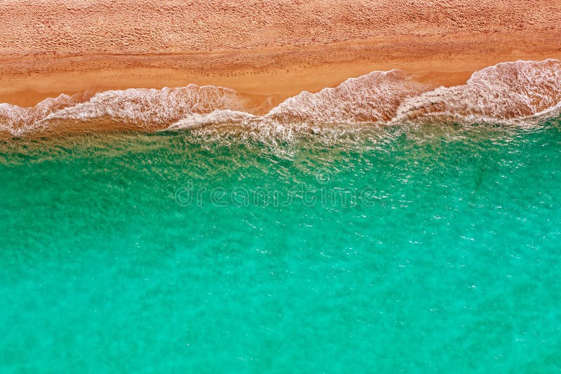 Top view of the sea surf stock image. Image of sandy - 263040595