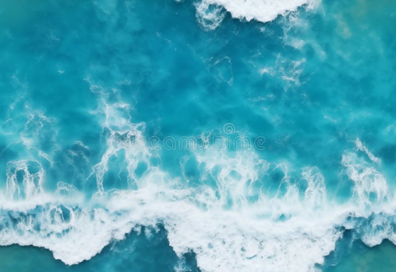 Top View of Surface Blue Water in the Deep Sea. Abstract of Surface ...