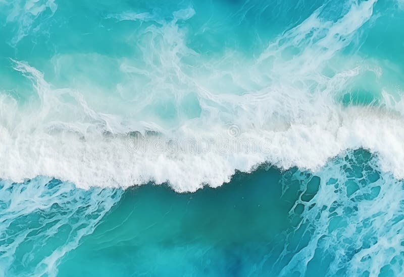 Top View of Surface Blue Water in the Deep Sea. Abstract of Surface ...