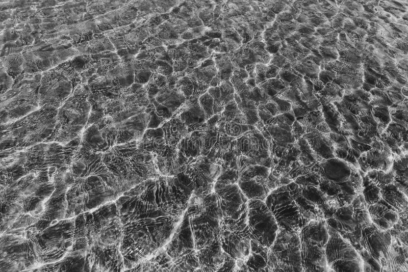 Top View Surface of Clear Sea Water Reflections on Shallow Sandy Beach ...