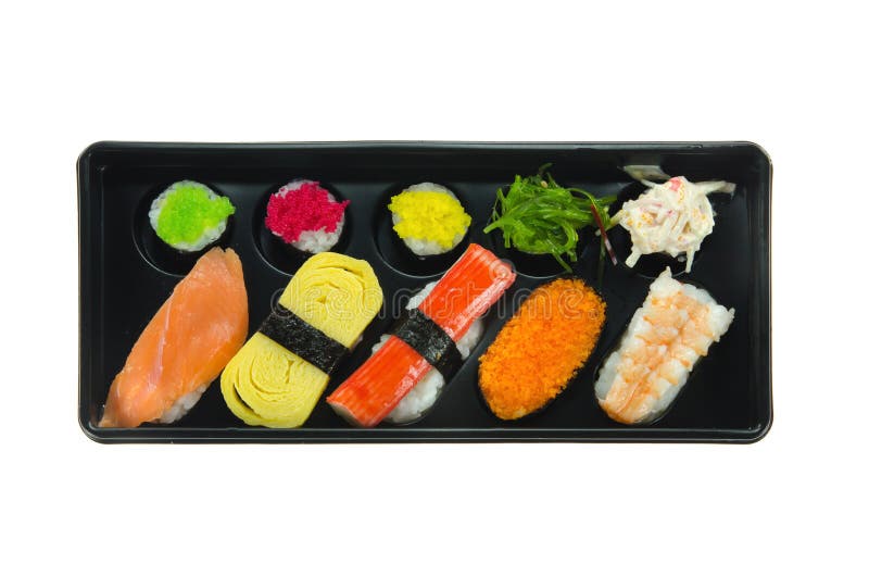 Top view sushi stock photo. Image of pink, rice, roll - 37054314
