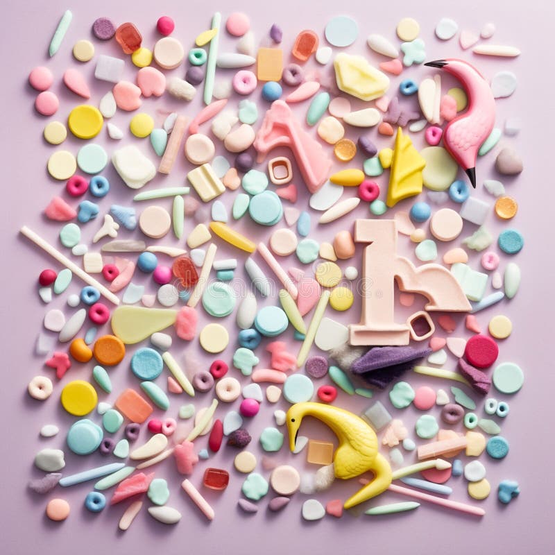 Top View of Sweets. Generative AI Stock Illustration - Illustration of ...