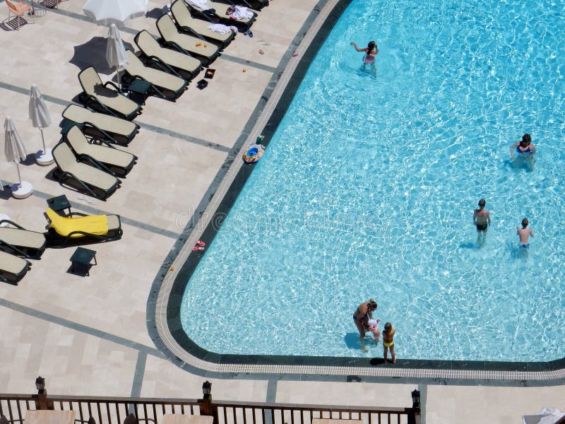 Top view of swimming pool editorial photography. Image of swimming ...