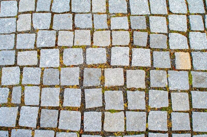 Top View of Symmetrical Cobblestone Pavement Stock Photo - Image of ...