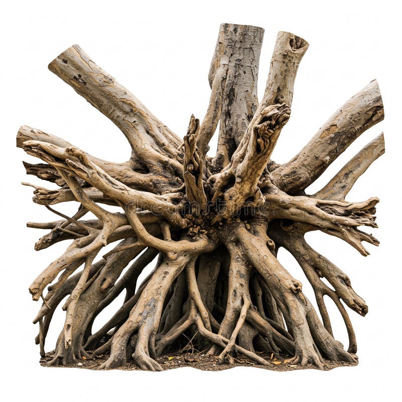 Top View of Symmetrical Root Structure on White Stock Illustration ...