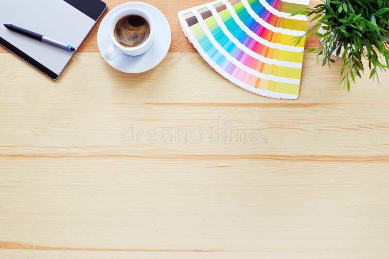 Top view of the table stock photo. Image of concept, drawing - 57559446