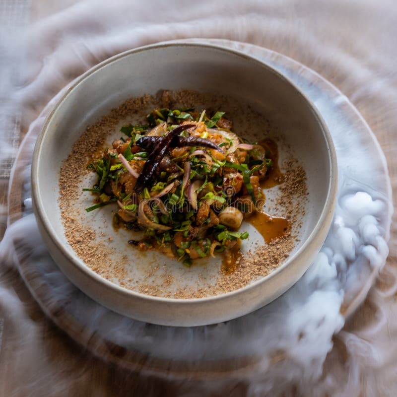 Top View at Table with Thai Food Stock Photo - Image of food, table ...