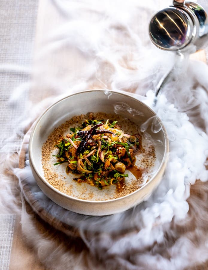 Top View at Table with Thai Food Stock Photo - Image of table ...