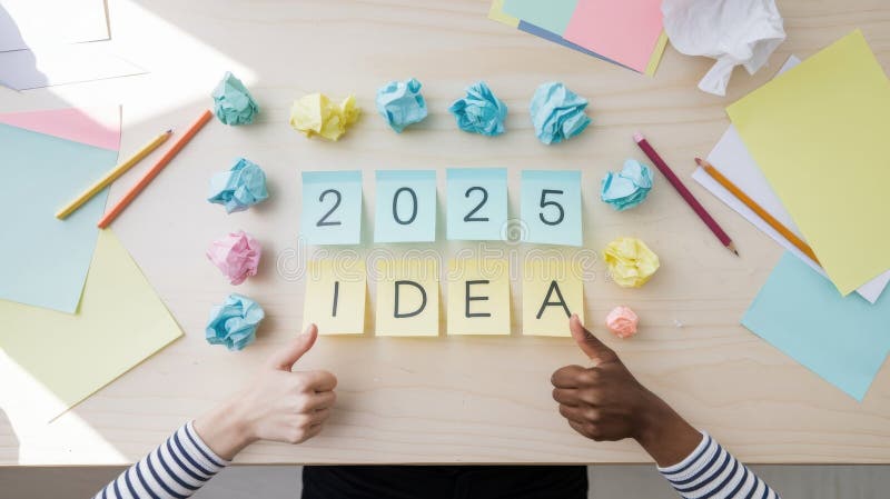 2025 Ideas Teamwork Collaboration Success Planning Goals Stock ...