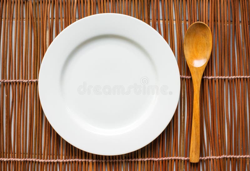 Top View of Tableware for Eating Stock Image - Image of brown, wood ...
