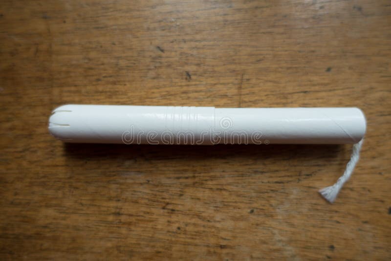 Top view of tampon on wood stock image. Image of view - 112779701