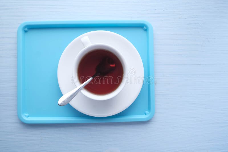 Top View of Tea for Morning Breakfast on Table Stock Photo - Image of ...