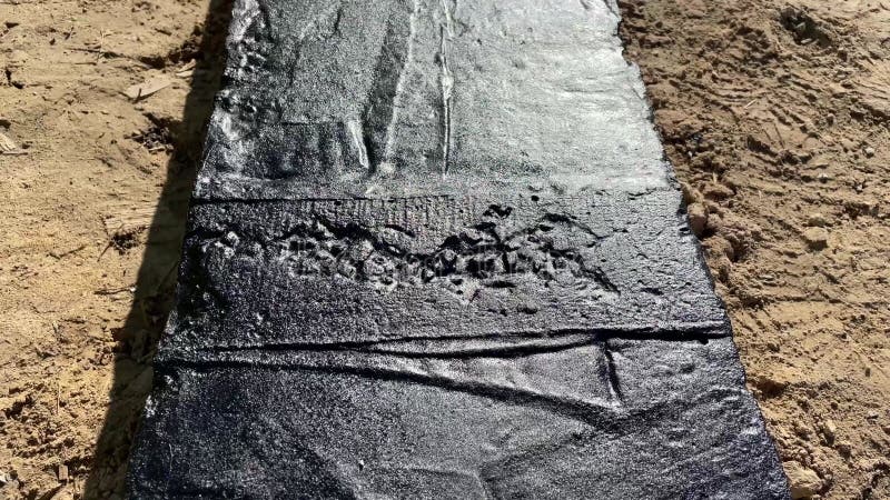 4k Video Slow Motion Foundation Waterproofing Construction Works ...