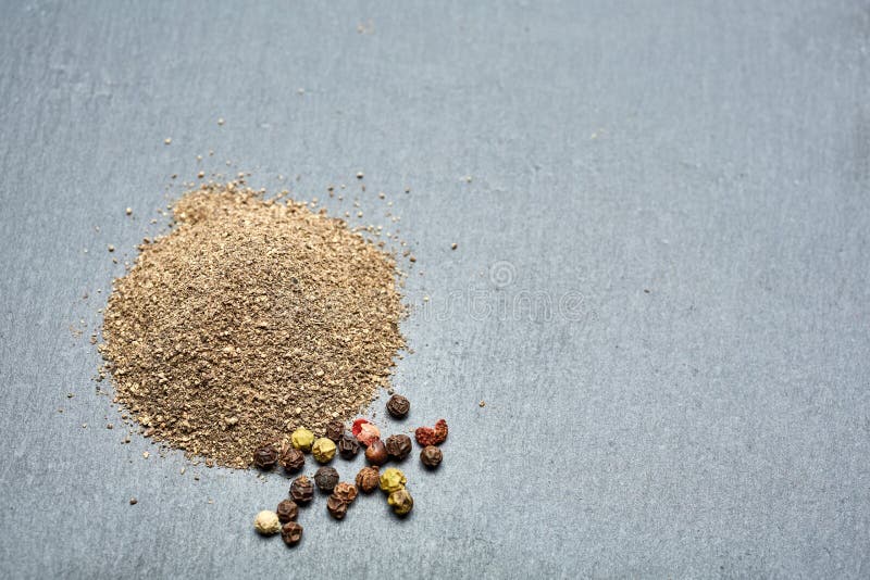Texture Background. Black Pepper Powder Top View. Stock Image - Image ...