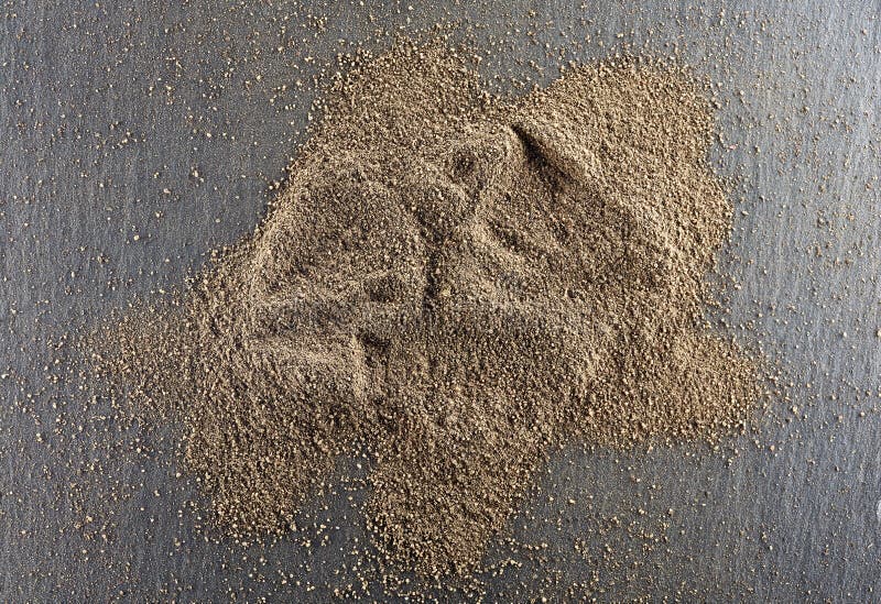 Texture Background. Black Pepper Powder Top View. Stock Image - Image ...