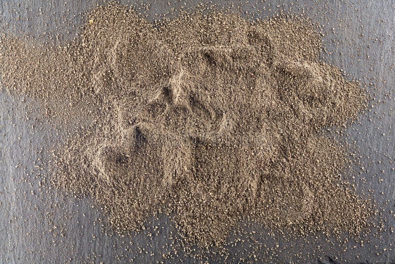Texture Background. Black Pepper Powder Top View. Stock Image - Image ...