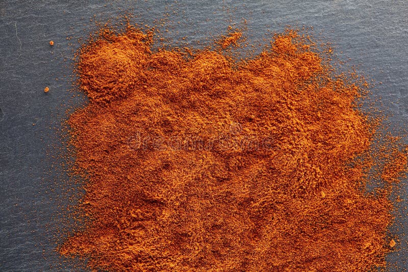 Texture Background. Red Chilli Pepper Powder. Top View Stock Image ...