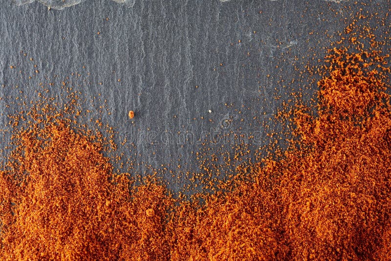 Texture Background. Red Chilli Pepper Powder. Top View Stock Photo ...