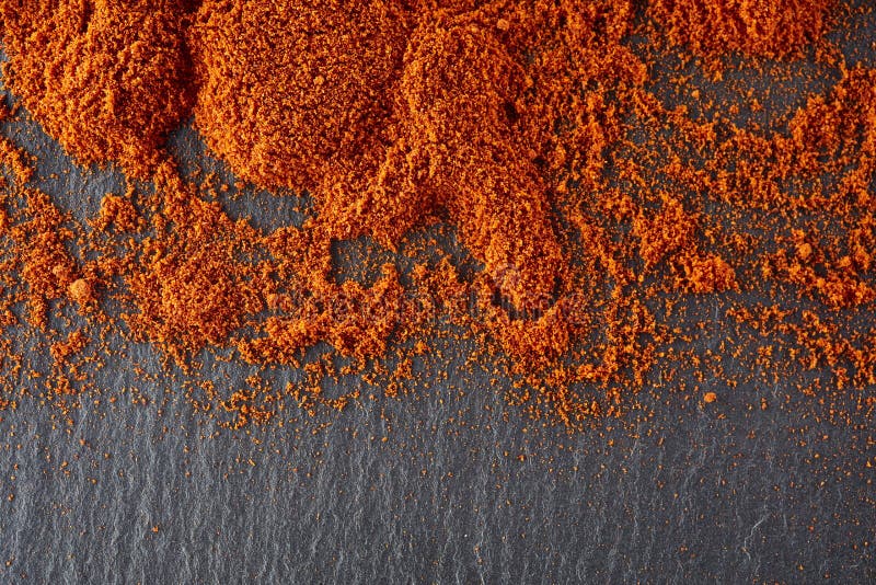 Texture Background. Red Chilli Pepper Powder. Top View Stock Photo ...