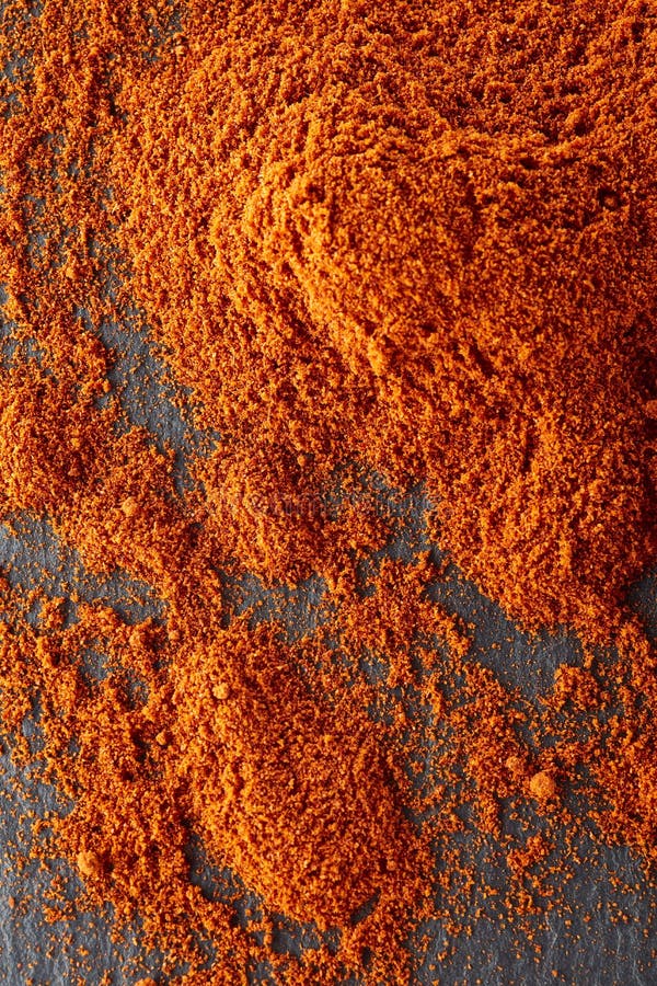 Texture Background. Red Chilli Pepper Powder. Top View Stock Photo ...