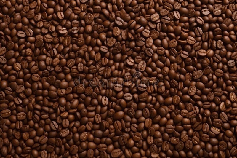 Top View Texture of Coffee Beans AI Generated Stock Illustration ...