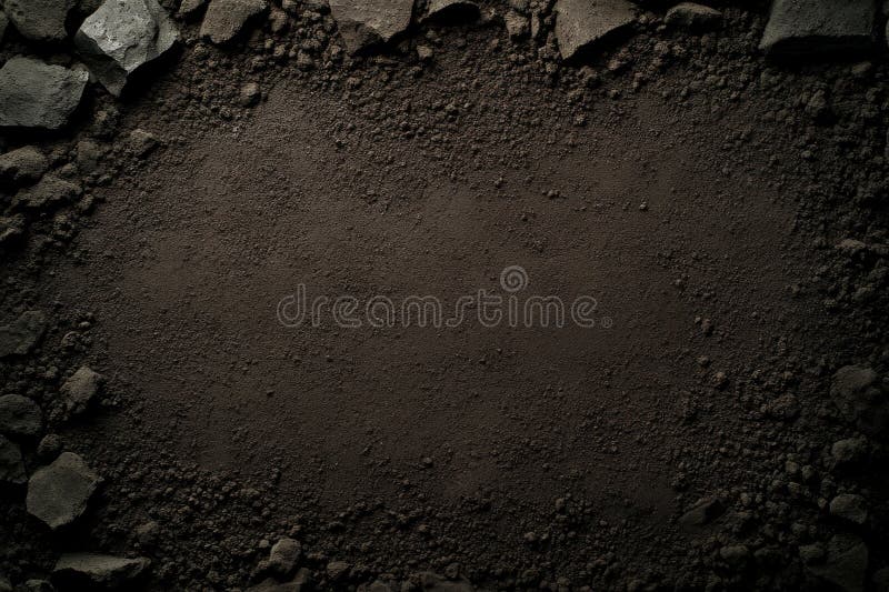 Top View of a Textured Ground Surface with Fertile Soil Background ...