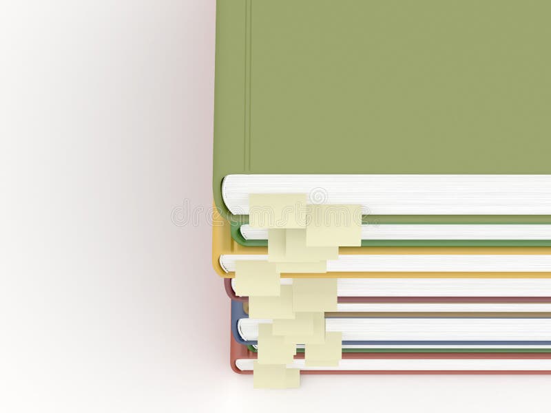 Top View To a Stack of Books Stock Illustration - Illustration of ...