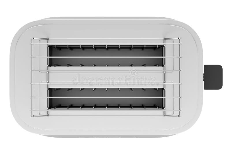 Top View of Toaster Isolated on White Stock Illustration - Illustration ...