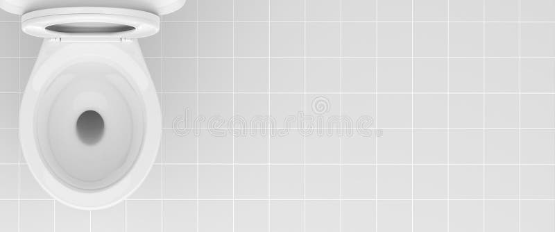 Top View of Toilet Bowl in the Bathroom Stock Illustration ...