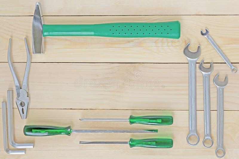 Top View Tool Set stock image. Image of flat, tool, space - 75224135