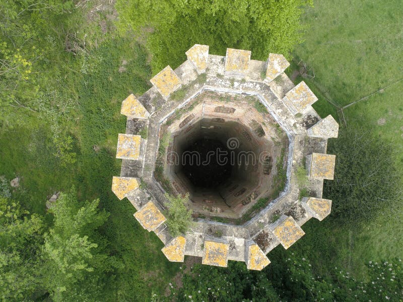 Top View of a Tower that S Empty from the Inside. Stock Image - Image ...