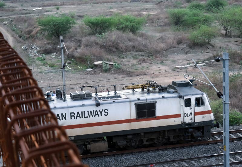 Top View of Train Engine on Tracks Editorial Image - Image of carriage ...
