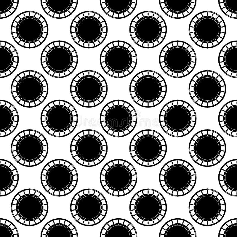 Top View Trampoline Pattern Seamless Vector Stock Vector - Illustration ...