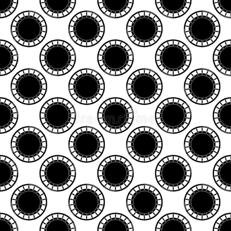 Top View Trampoline Pattern Seamless Vector Stock Vector - Illustration ...