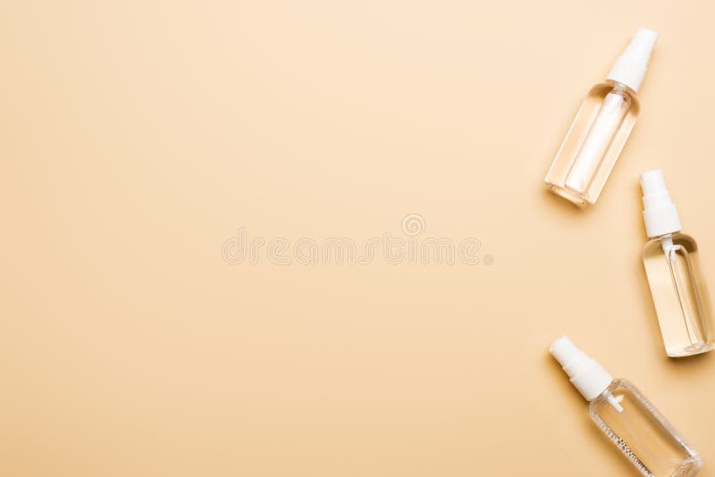 View of Transparent Spray Bottles with Stock Image - Image of ...