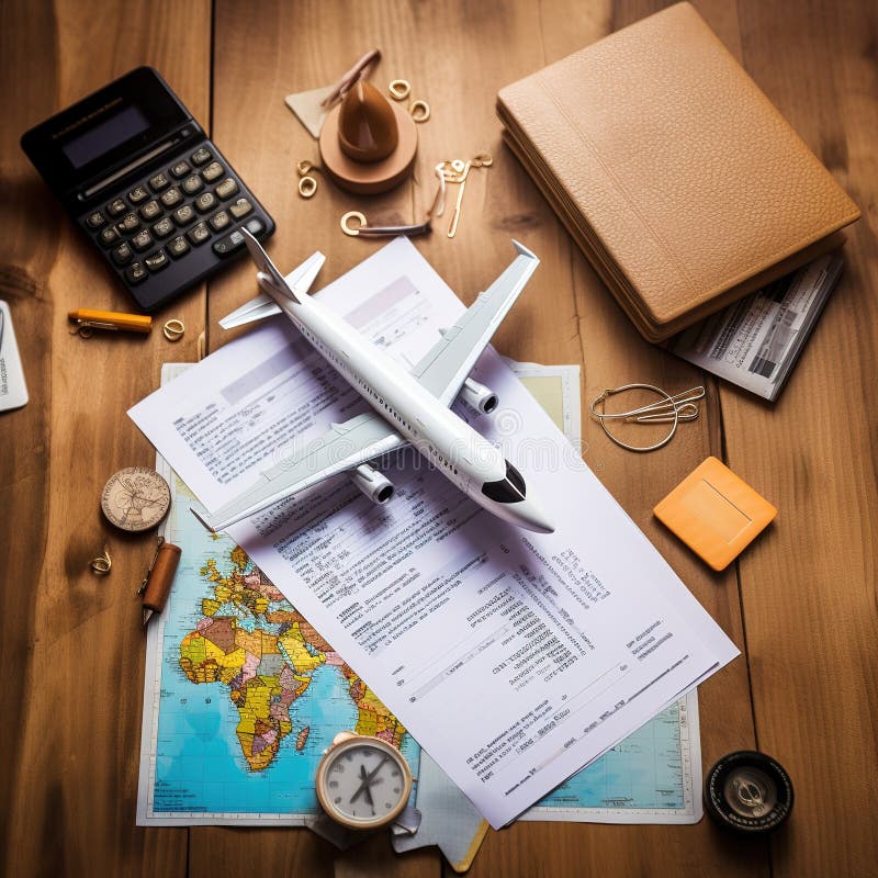 Top View of Travel Insurance Application Form First Class Boarding ...