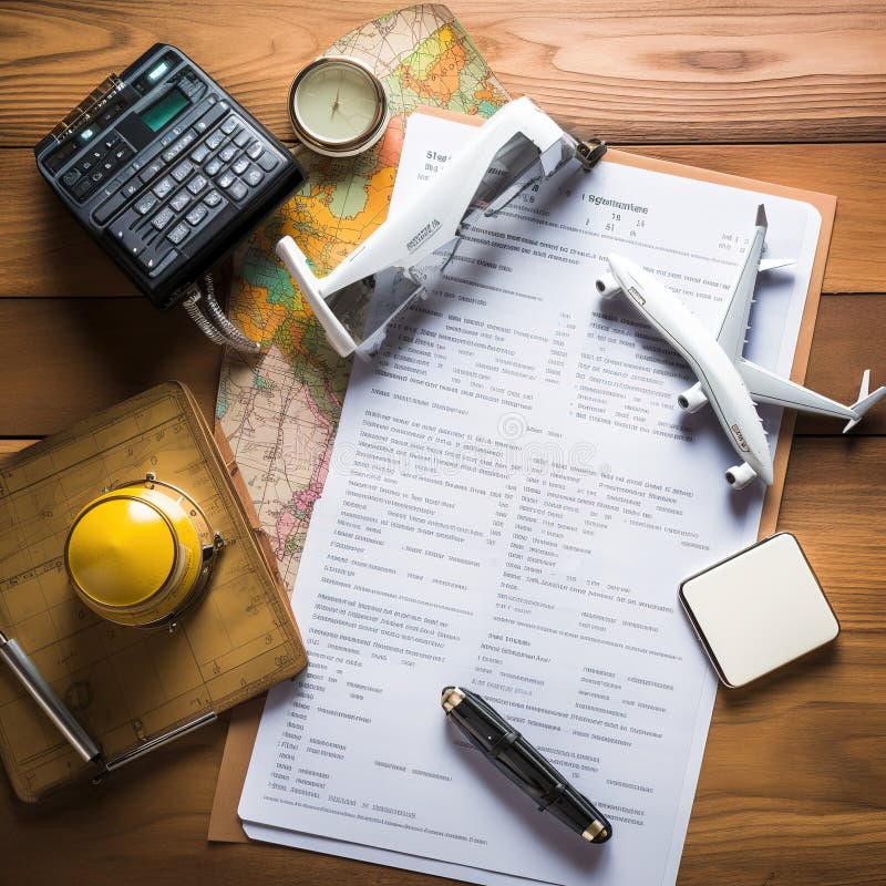 Top View of Travel Insurance Application Form First Class Boarding ...