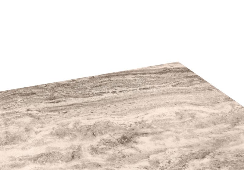 Top View of Travertine Stone Table Top Showing Corner of Table Isolated ...
