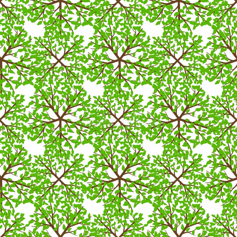 Top View Tree Seamless Pattern - Nature Seamless Background Stock ...