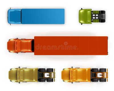 Tractor Trailer Top View Stock Illustrations – 597 Tractor Trailer Top ...