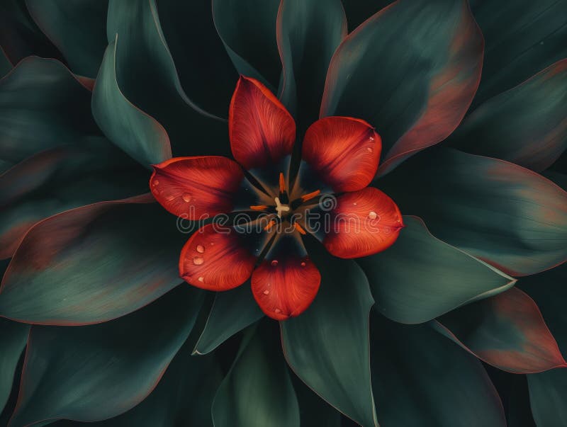 Top view of the tulips bud stock image. Image of bright - 309288413