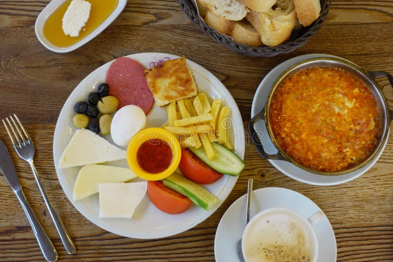 Top View of Turkish Spread Breakfast. Stock Photo - Image of breakfast ...