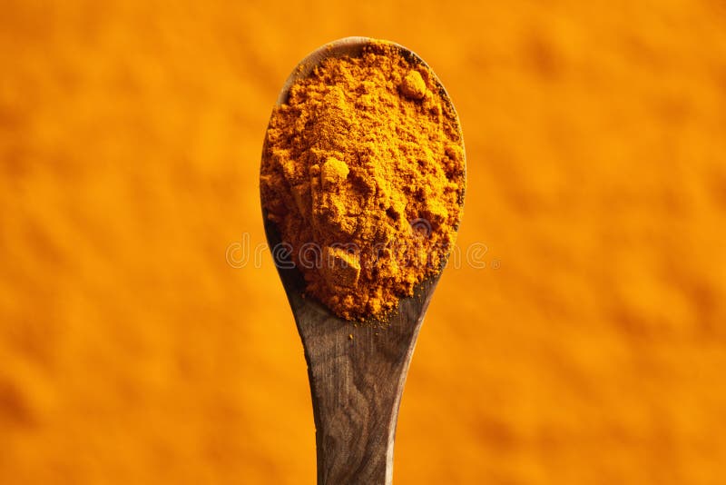 Top View of Turmeric Root Powder on a Spoon Stock Image - Image of ...