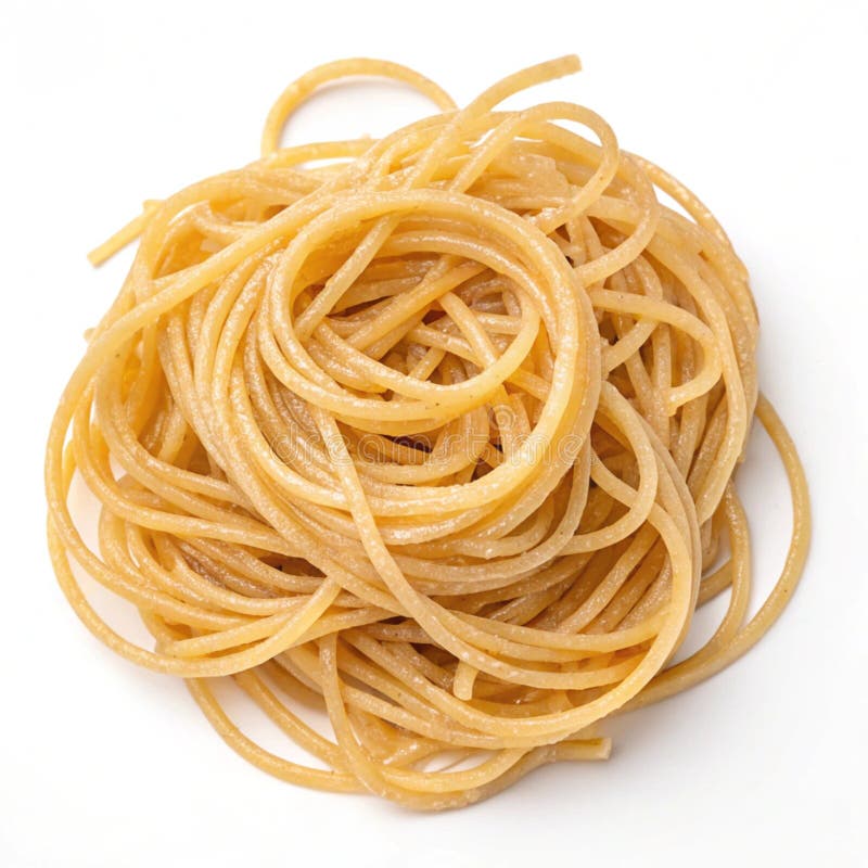 Top View of Twisted Spaghetti Nest Stock Illustration - Illustration of ...