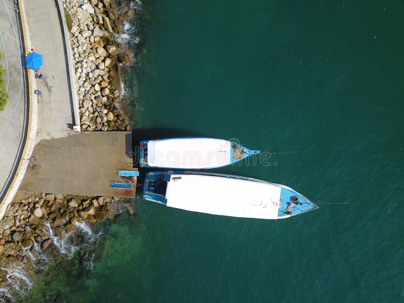 Top View of Two Boats in Acapulco Dock Stock Image - Image of croatia ...
